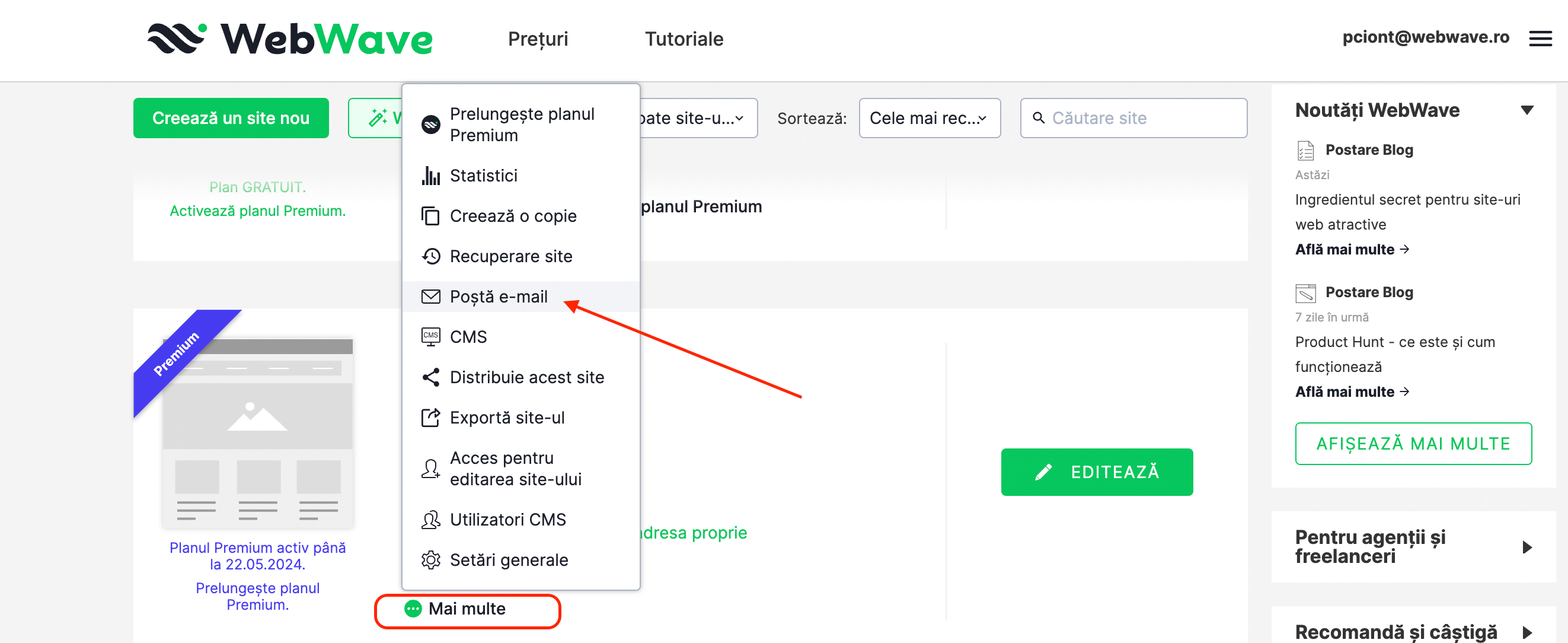 Creați o cutie poștală gratuită
