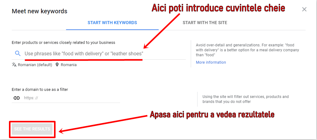 Cum găsești cuvinte cheie pentru un site web